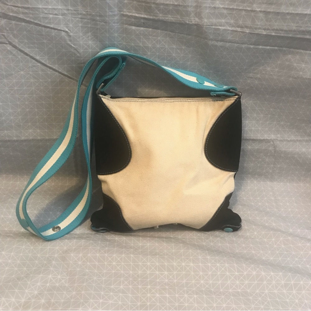 Gabs Italian Leather & Canvas Crossbody Bag - Gem